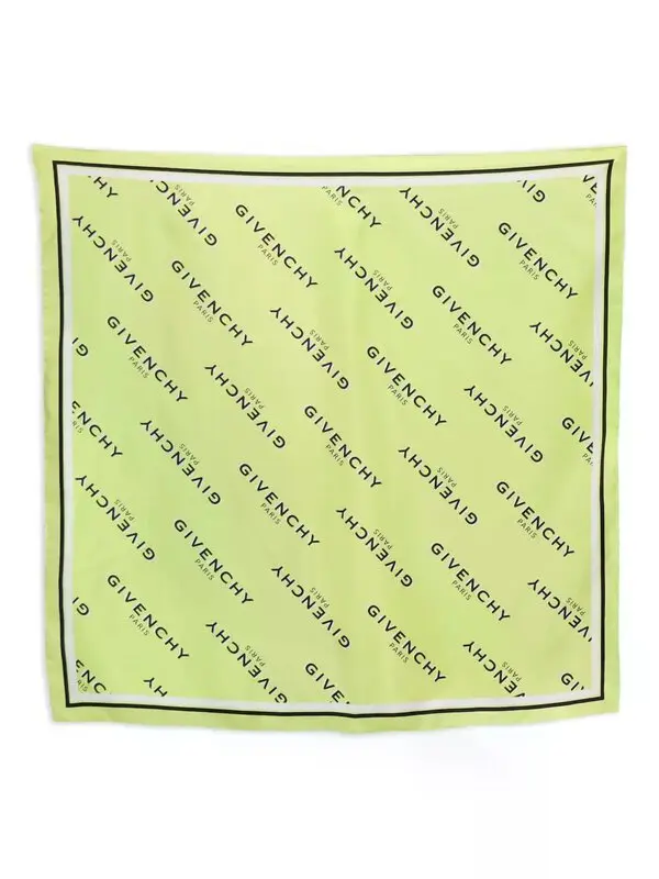 Givenchy Logo-print Silk Scarf - Yellow