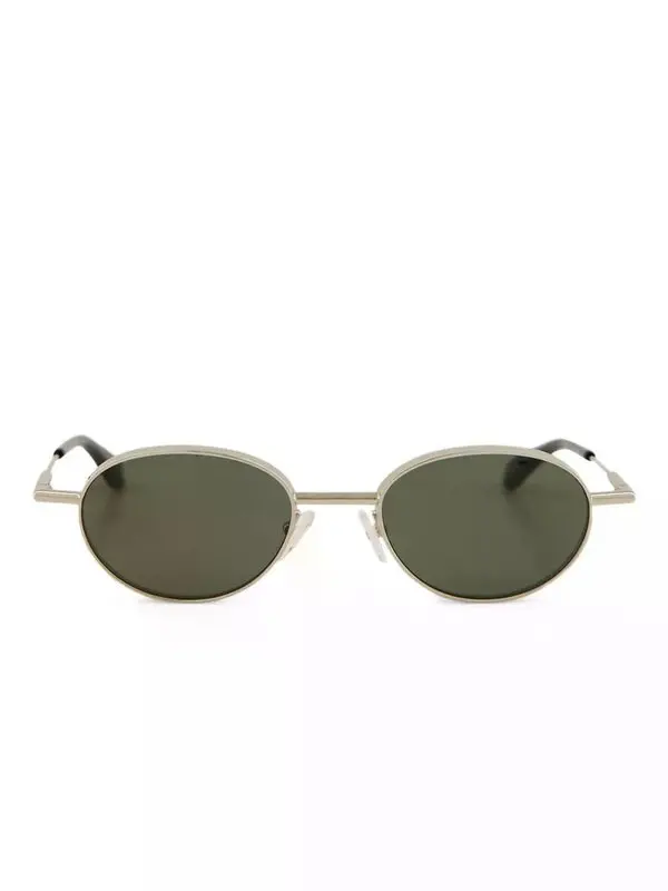 Alexander McQueen Oval Frame Sunglasses - Silver