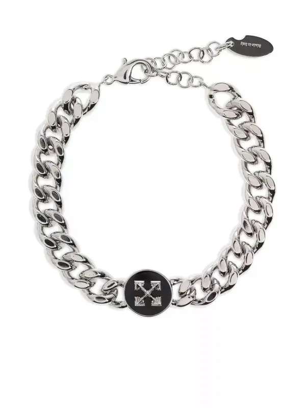 Off-White Arrows Curb-chain Bracelet - Silver