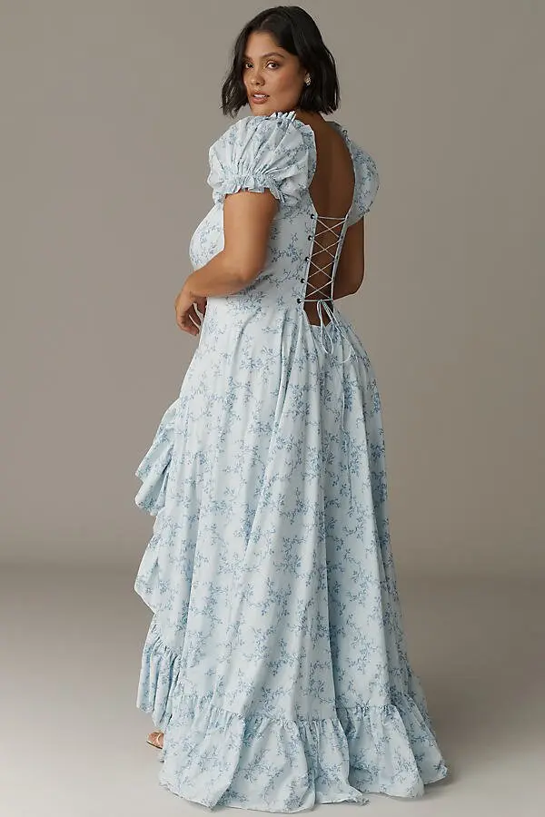 maxi selkie dress Selkie alert!  riverside: @selkie iridescent white ruffle poly maxi  dress size 3XL $272 NWT