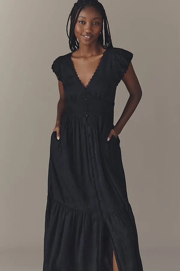 anthropologie black bridesmaid dresses Iron Heart IHSH-414-BLK 9oz Cotton Linen Work Shirt Black main image 0