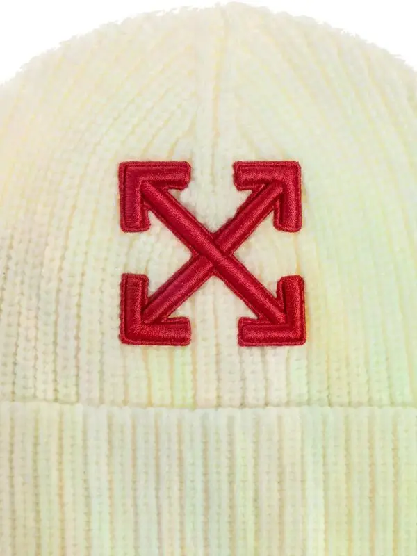 Off-White Arrow-embellished Ribbed Beanie