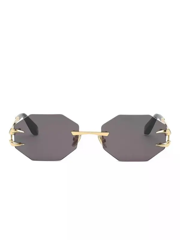 Roberto Cavalli Geometric-frame Sunglasses - Yellow
