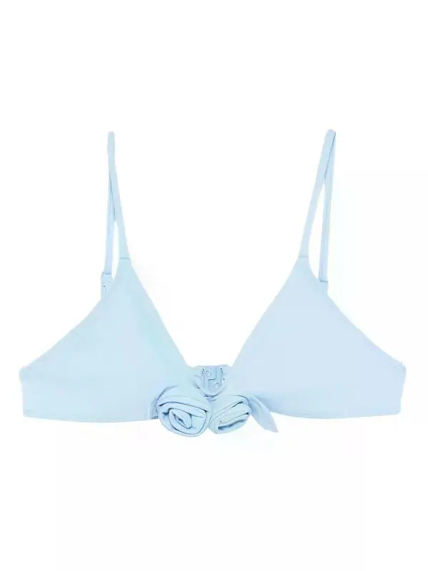 Coperni Bow-detail Ribbed Bikini Top - Blue