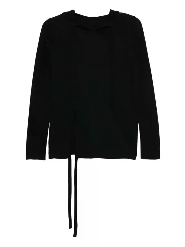 Yohji Yamamoto Wool Strap Hoodie