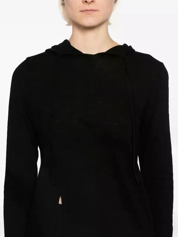 Yohji Yamamoto Wool Strap Hoodie