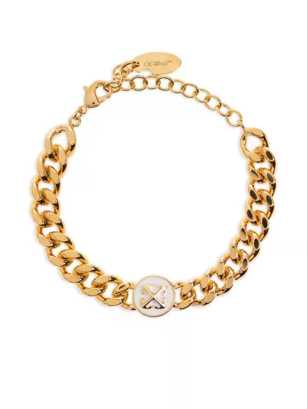 Off-White Arrows Curb-chain Bracelet - Gold