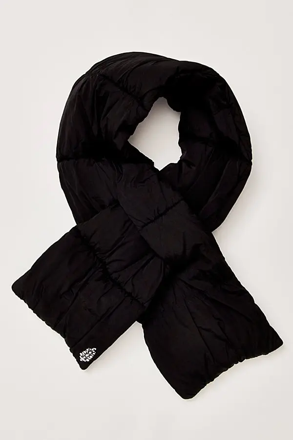 Free People Pixie Packable Puffer Scarf - Black