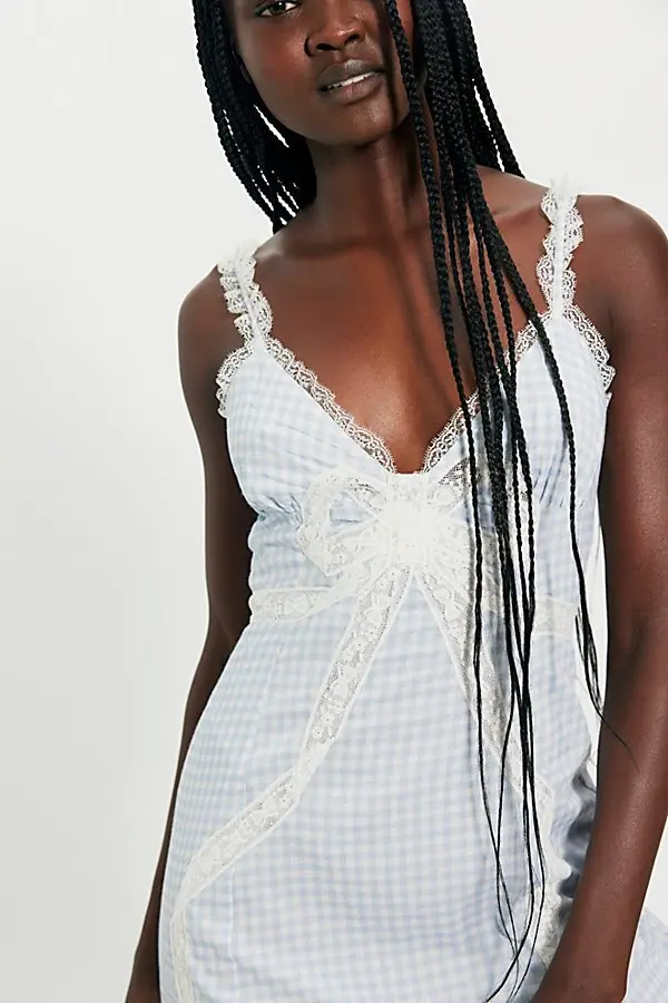 For Love & Lemons Gingham Midi Dress