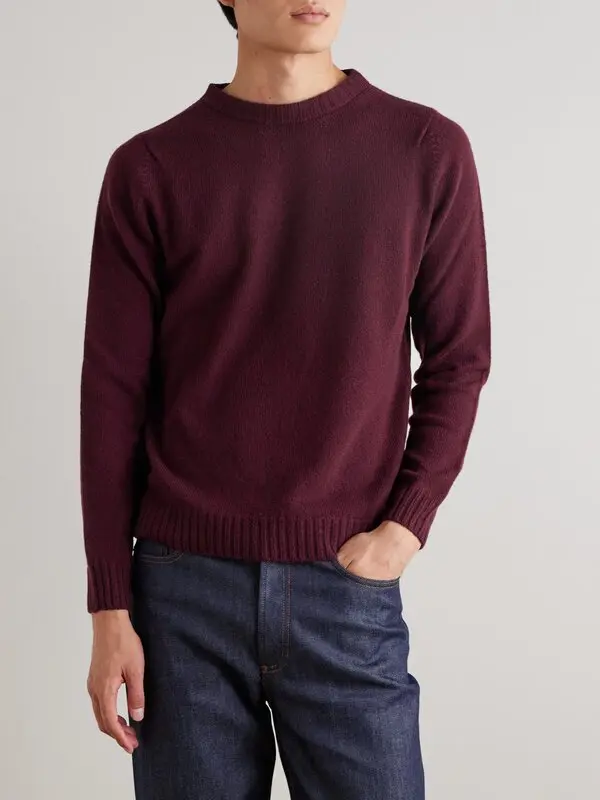John Smedley Norfolk Recycled Cashmere And Merino Wool-blend Sweater - Red