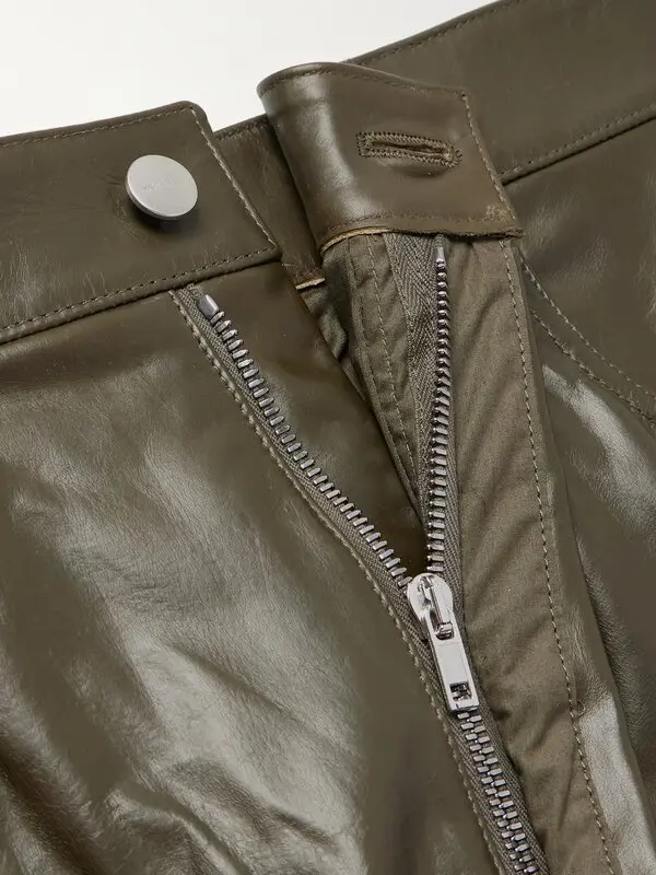 Rick Owens Straight-leg Leather Cargo Trousers