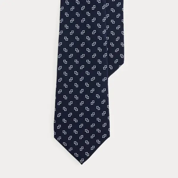 Ralph Lauren Linked Diamonds Silk Neck Tie - Navy