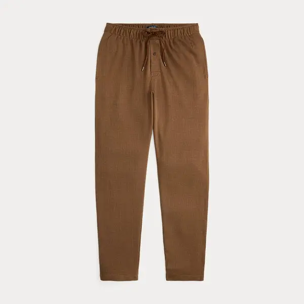 Ralph Lauren Herringbone-knit Pajama Pant - Brown
