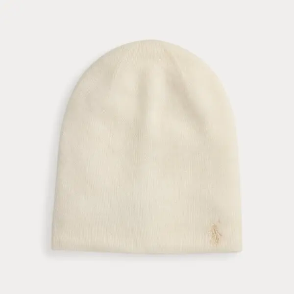 Ralph Lauren Cashmere Beanie - Cream