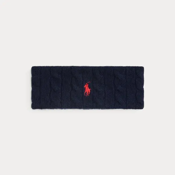 Ralph Lauren Cable-knit Wool-cashmere Headband - Hunter Navy
