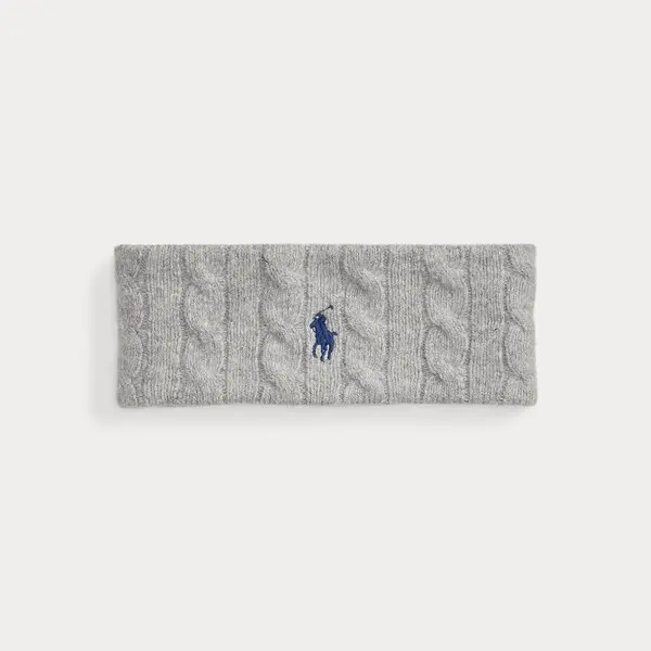 Ralph Lauren Cable-knit Wool-cashmere Headband - Soft Grey