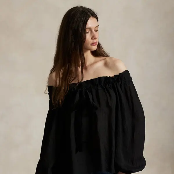 Ralph Lauren Ruffle-trimmed Off-the-shoulder Top