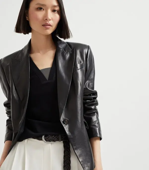 Brunello Cucinelli Nappa Leather Blazer