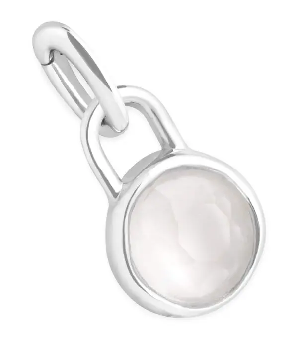 ASTRID & MIYU Plated June Birthstone Charm - Silver