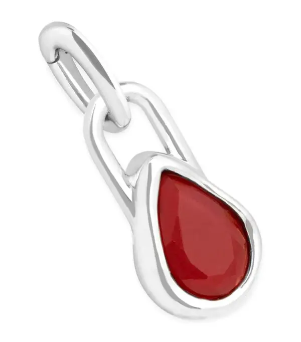ASTRID & MIYU Plated July Birthstone Charm - Silver