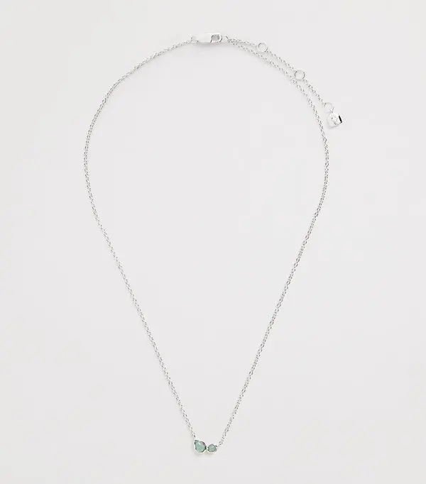 ASTRID & MIYU Sterling Opal Cluster Charm Necklace
