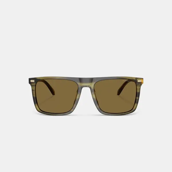 COACH Flat Top Square Sunglasses - Dark Olive