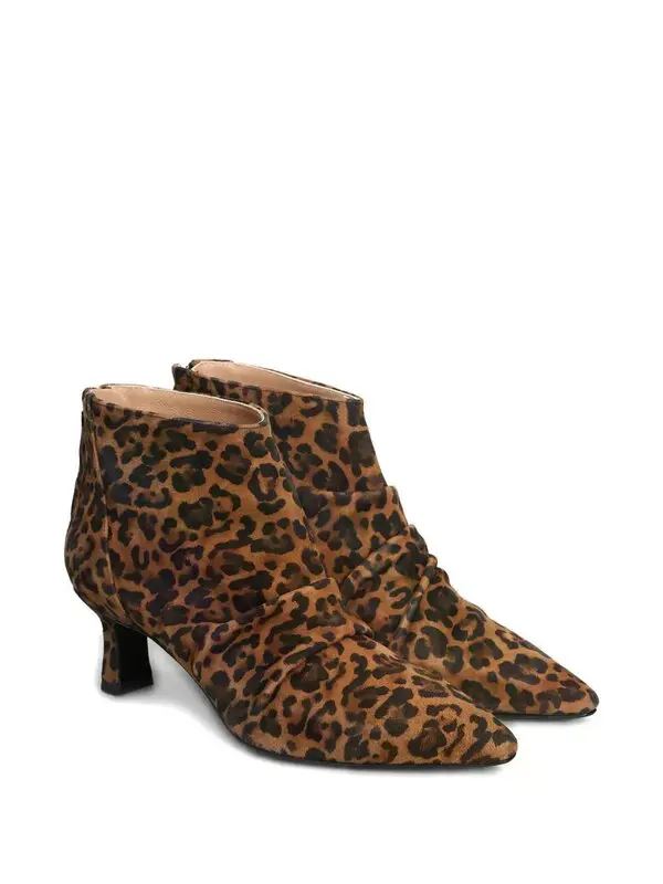 THE SELLER Leopard-print Ruched Boots