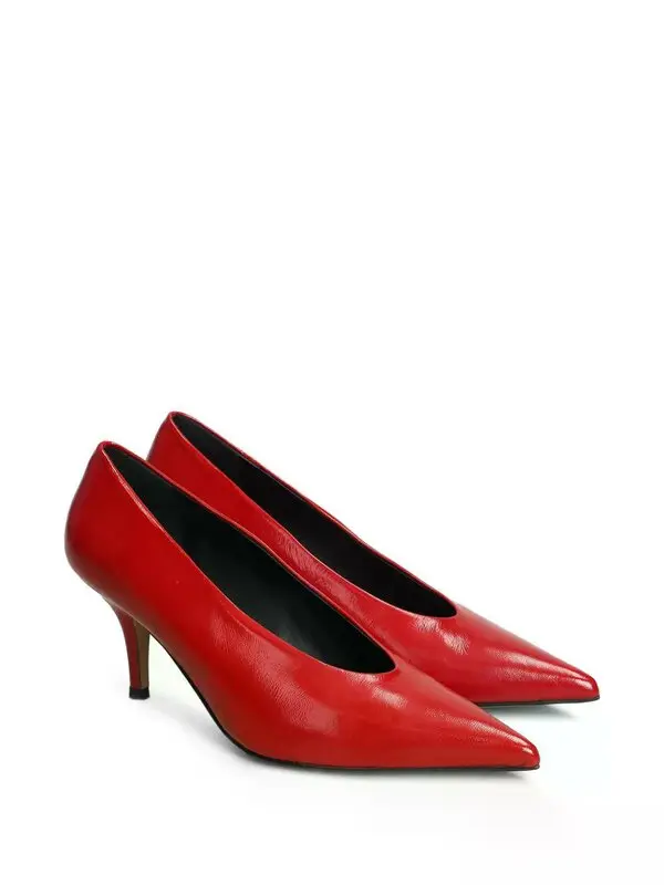 THE SELLER Pointed-toe Leather Pumps