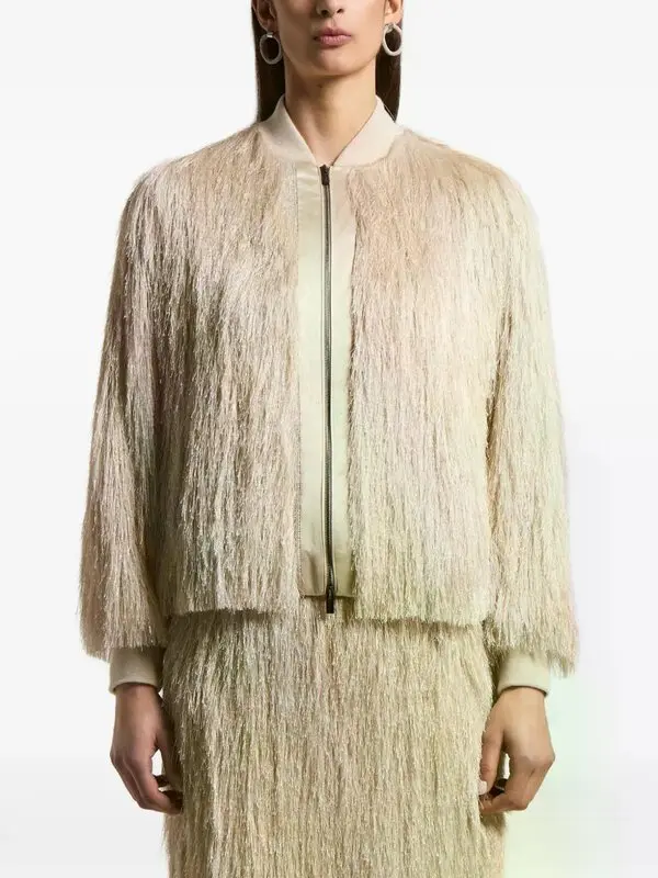 Peserico Fringed Bomber Jacket