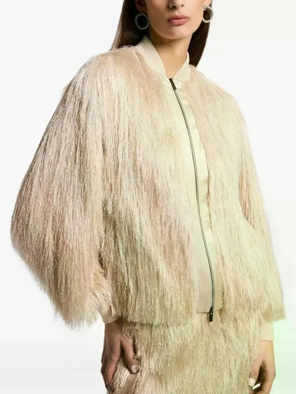 Peserico Fringed Bomber Jacket