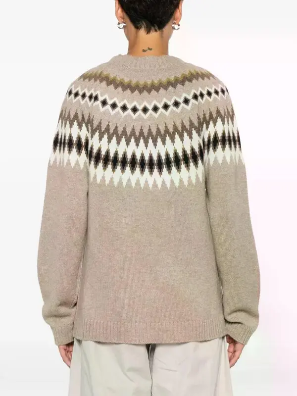 BEYOU Fair Isle Pattern Sweater