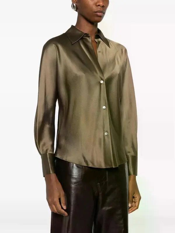 Vince Silk Shirt - Brown