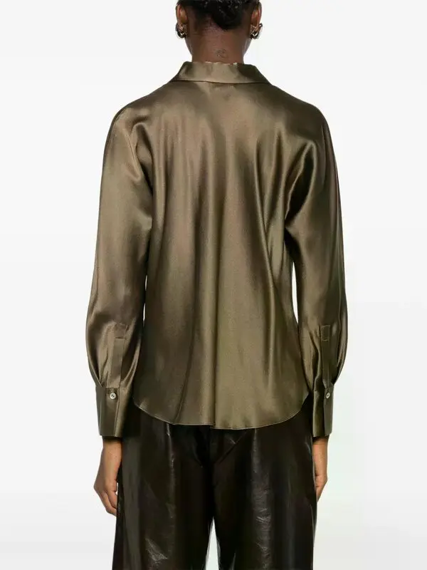 Vince Silk Shirt - Brown