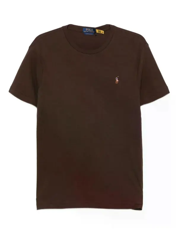 Polo Ralph Lauren Embroidered-logo T-shirt - Brown