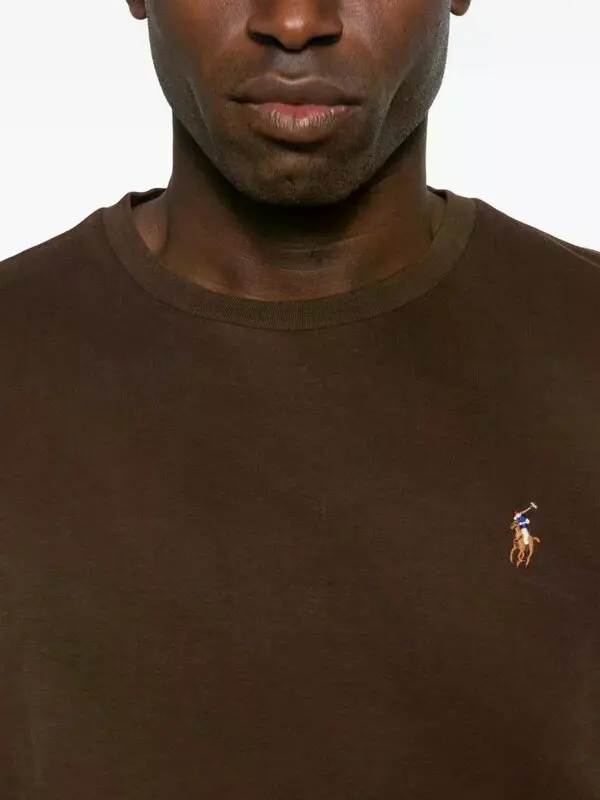 Polo Ralph Lauren Embroidered-logo T-shirt - Brown