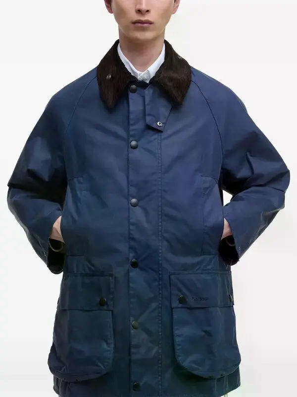 Barbour Cotton Jacket With Corduroy Collar