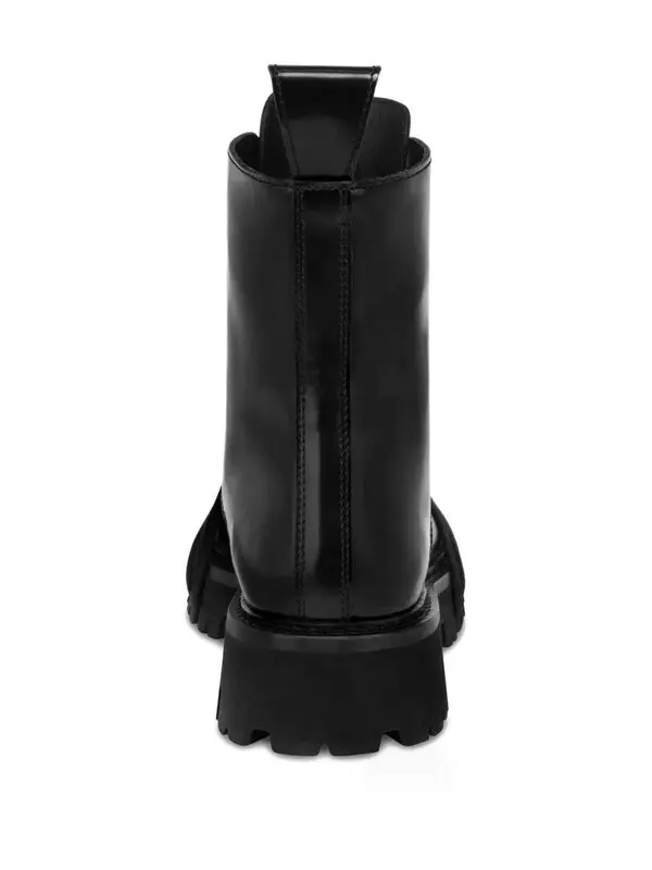 Moschino Lace-up Metal-toe Combat Boots