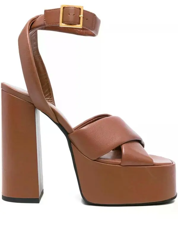 GIANPAOLO VIOZZI 140mm Crossover Platform Sandals