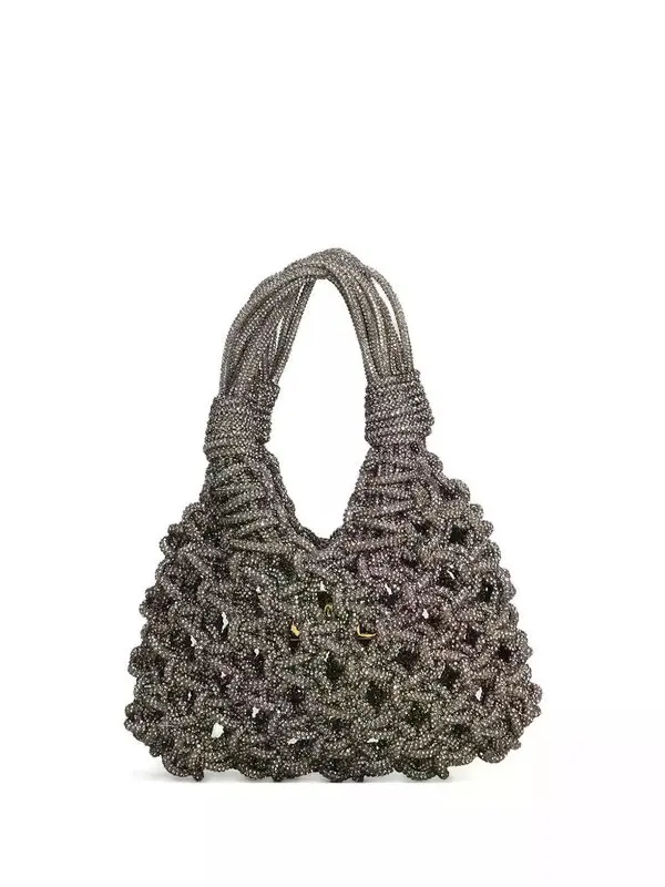HIBOURAMA Knotted Embellished Tote
