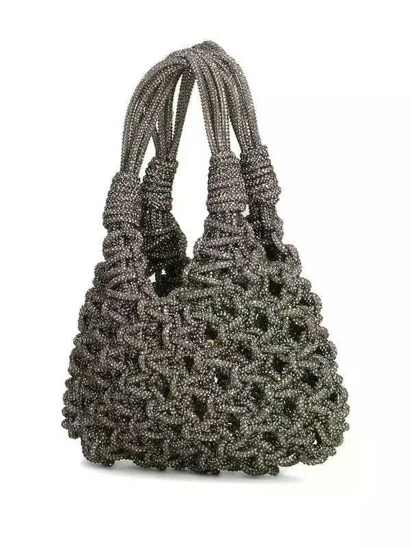 HIBOURAMA Knotted Embellished Tote