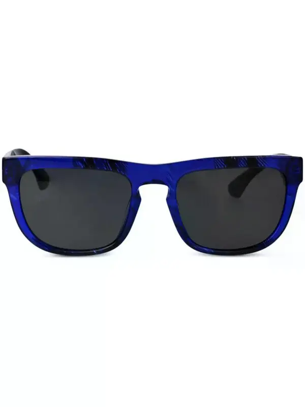 Burberry Logo-print Square Sunglasses - Blue