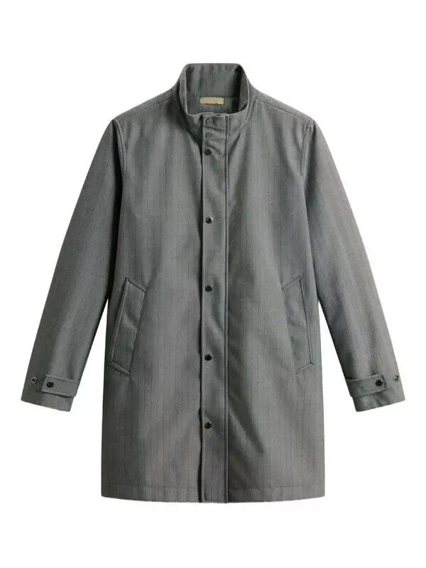 Woolrich Herringbone-pattern Coat - Grey