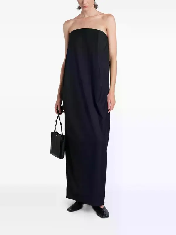 ENTIRE STUDIOS Strapless Pleated Maxi Dress
