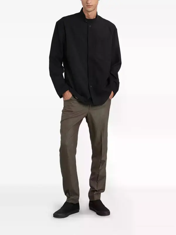 ENTIRE STUDIOS Mandarin-collar Pocket Shirt