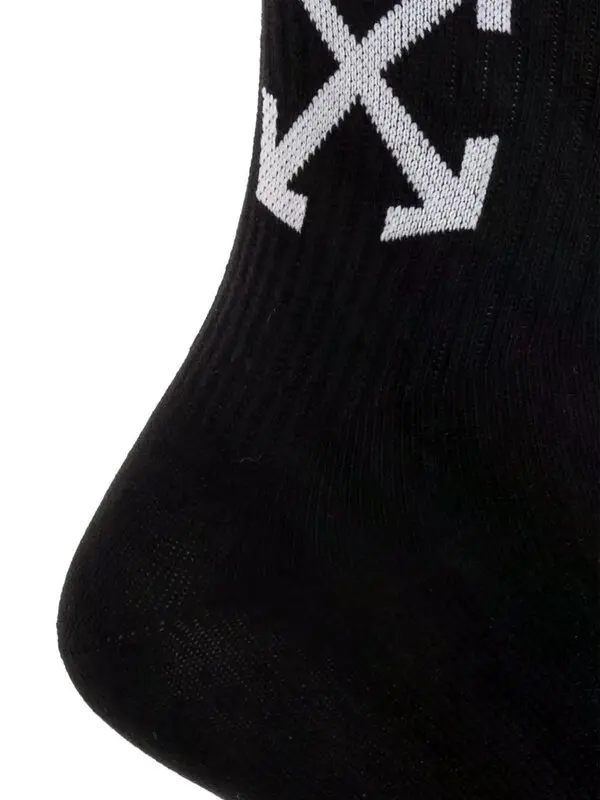 Off-White Arrow-print Crew Socks - Black