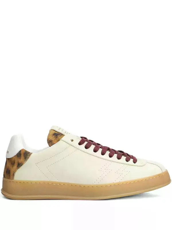 STKN Leopard Panel Leather Sneakers