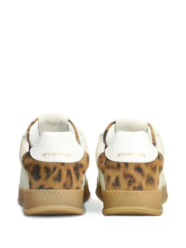 STKN Leopard Panel Leather Sneakers