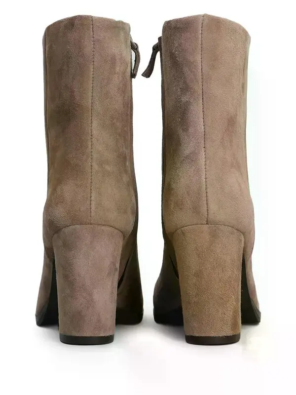JULIE DEE Block Heel Suede Boots