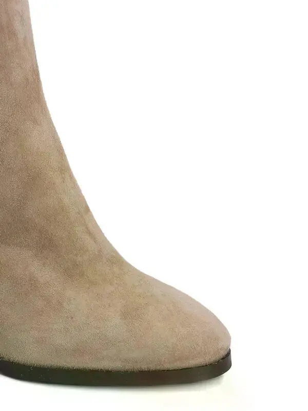 JULIE DEE Block Heel Suede Boots