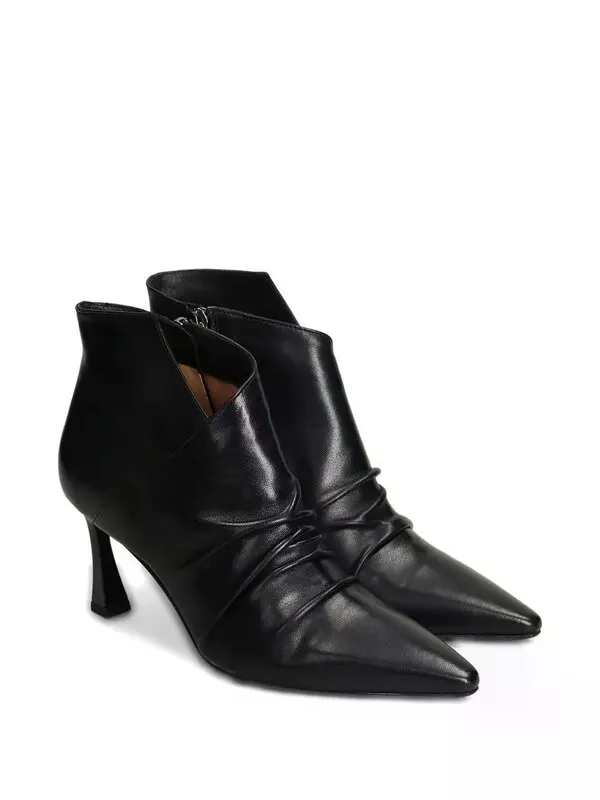THE SELLER 80mm Ruched Pointed-toe Ankle Boots
